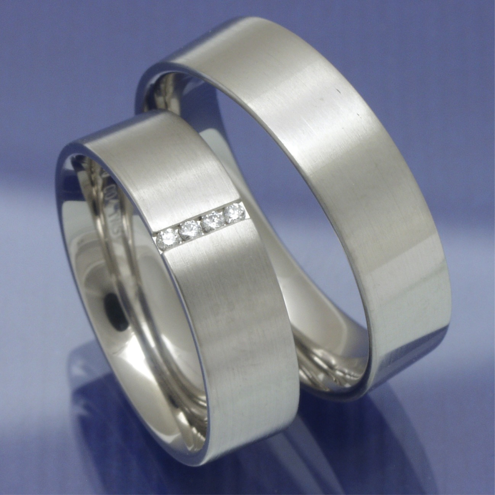 eheringe-shop - Trauringe Hochzeitsringe aus 950 Palladium mit Brillanten